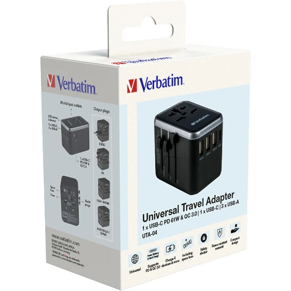 VERBATIM Universal Travel Adapter UTA-04 Cestovný adaptér - BRLOH.sk