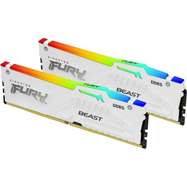 Kingston Fury Beast White RGB 32GB (2x16GB) DDR5 6000 CL30 - BRLOH.sk