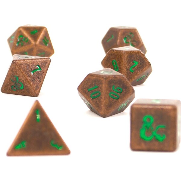 UP - Heavy Metal Fall 21 Copper and Green RPG Dice Set Dungeons ...