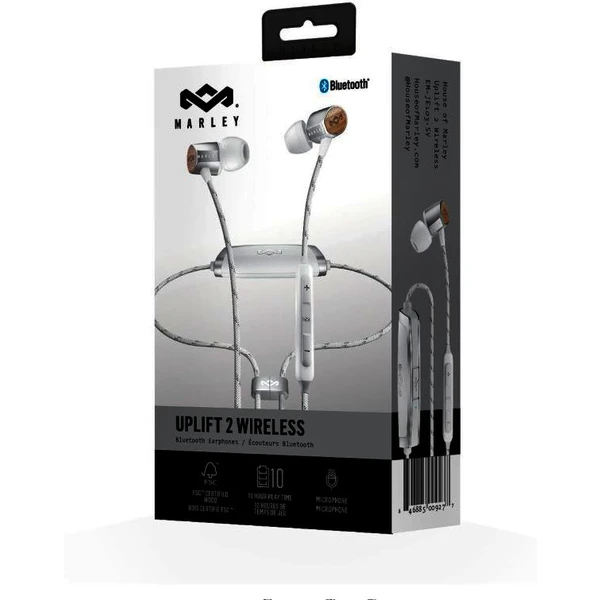 HW MARLEY Uplift 2 Wireless BT - Silver, bezdrôtové slúchadlá do uší s ...